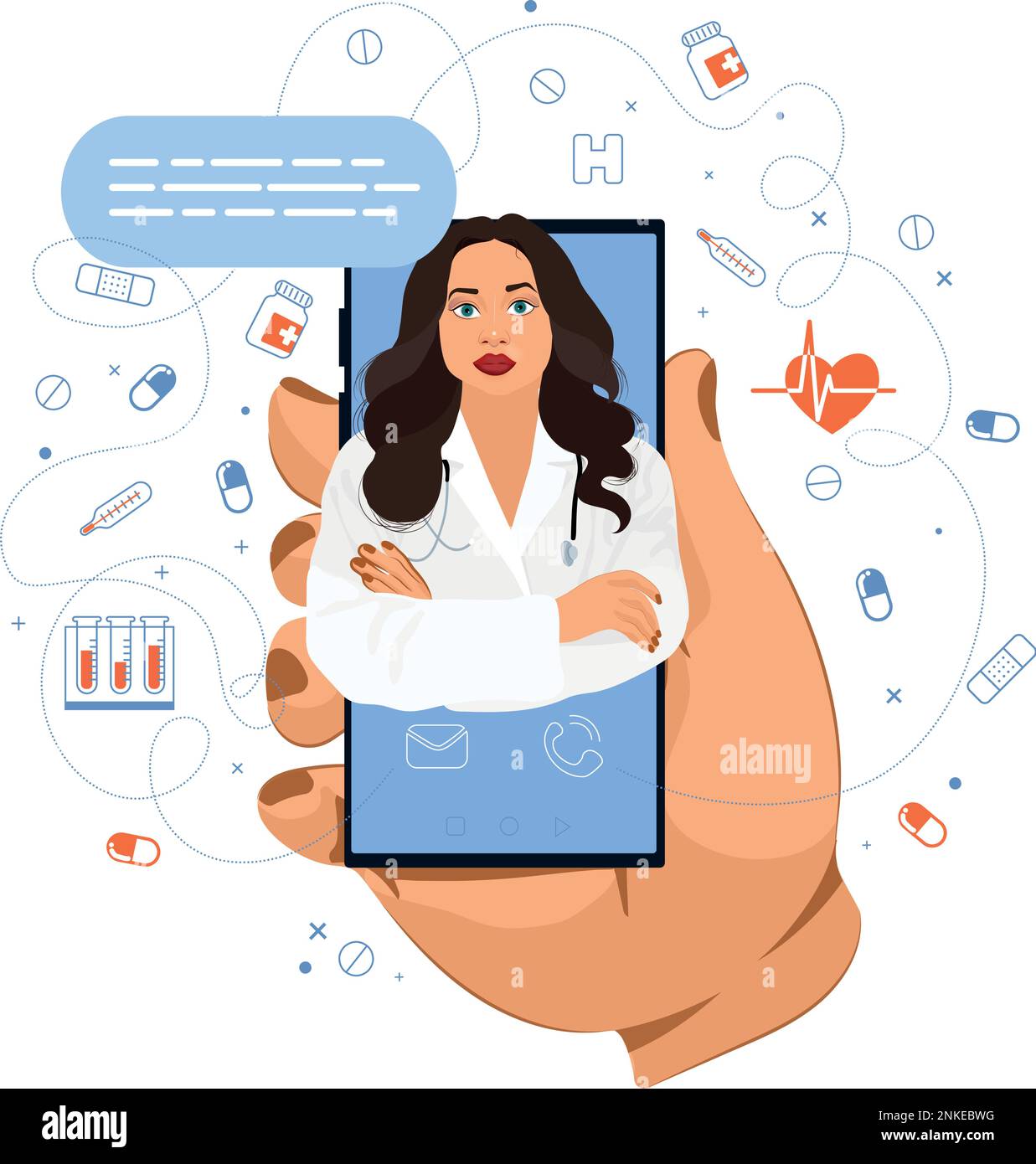 Medical personnel team, character of doctors and nurses wearing a ...