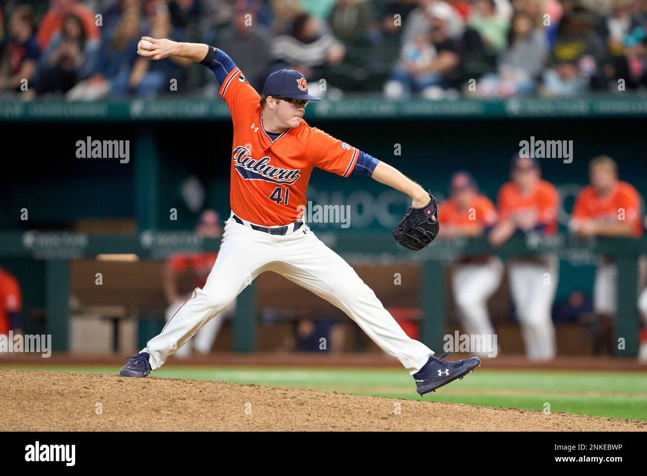 Auburn Tigers pitcher John Armstrong (41) during an NCAA baseball game ...