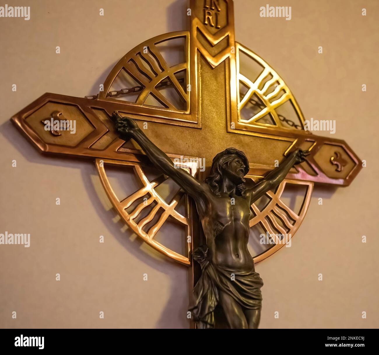 Image of Jesus crucified on a beautiful crucifix at the Basilica of St ...