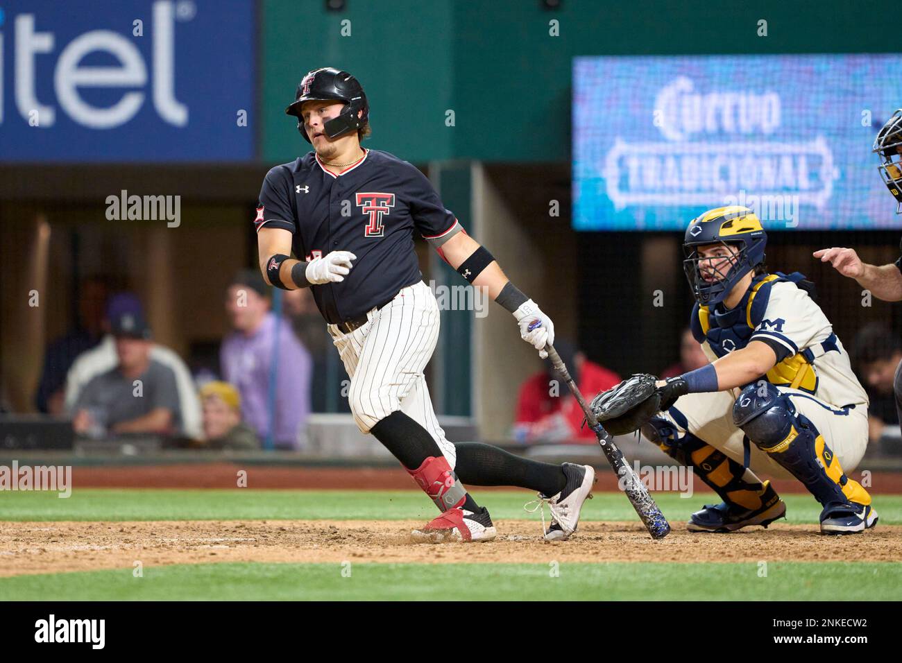 Texas Tech Red Raiders first baseman Cole Stilwell (18) bats during an ...