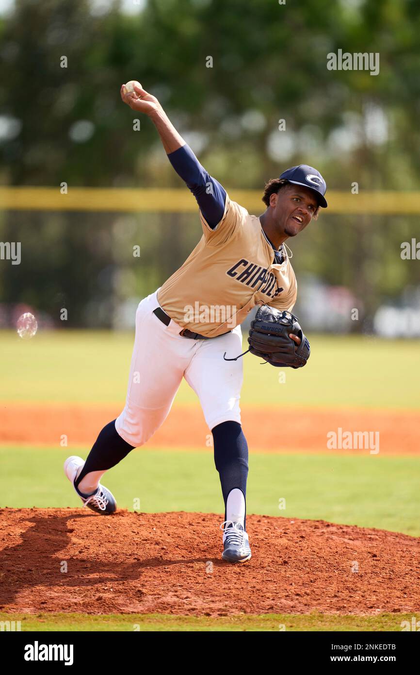 Chipola Indians pitcher Kenya Huggins (23) during a game against the ...