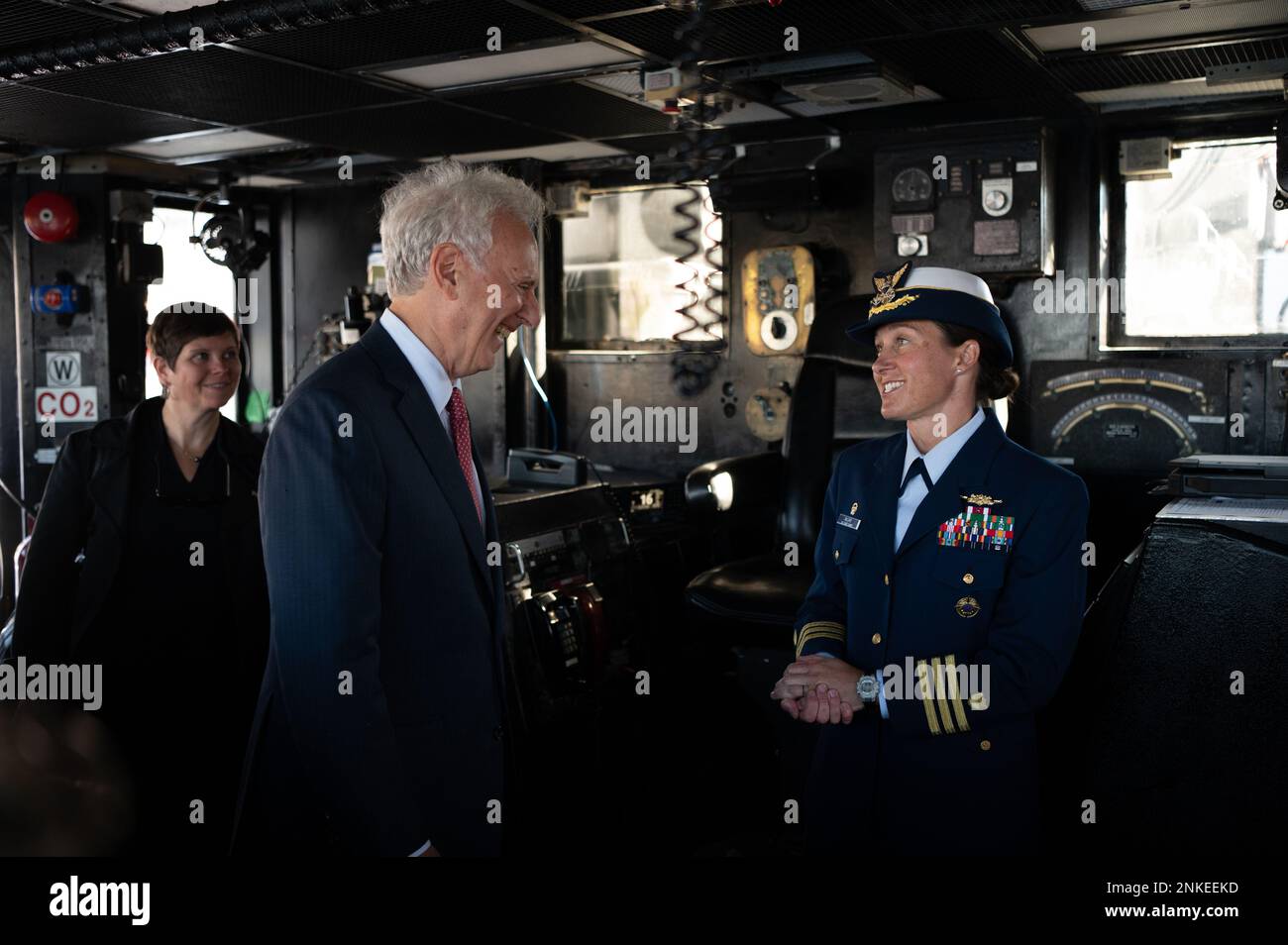 U.S. Coast Guard Cmdr. Brooke Millard, commanding officer of USCGC Bear ...