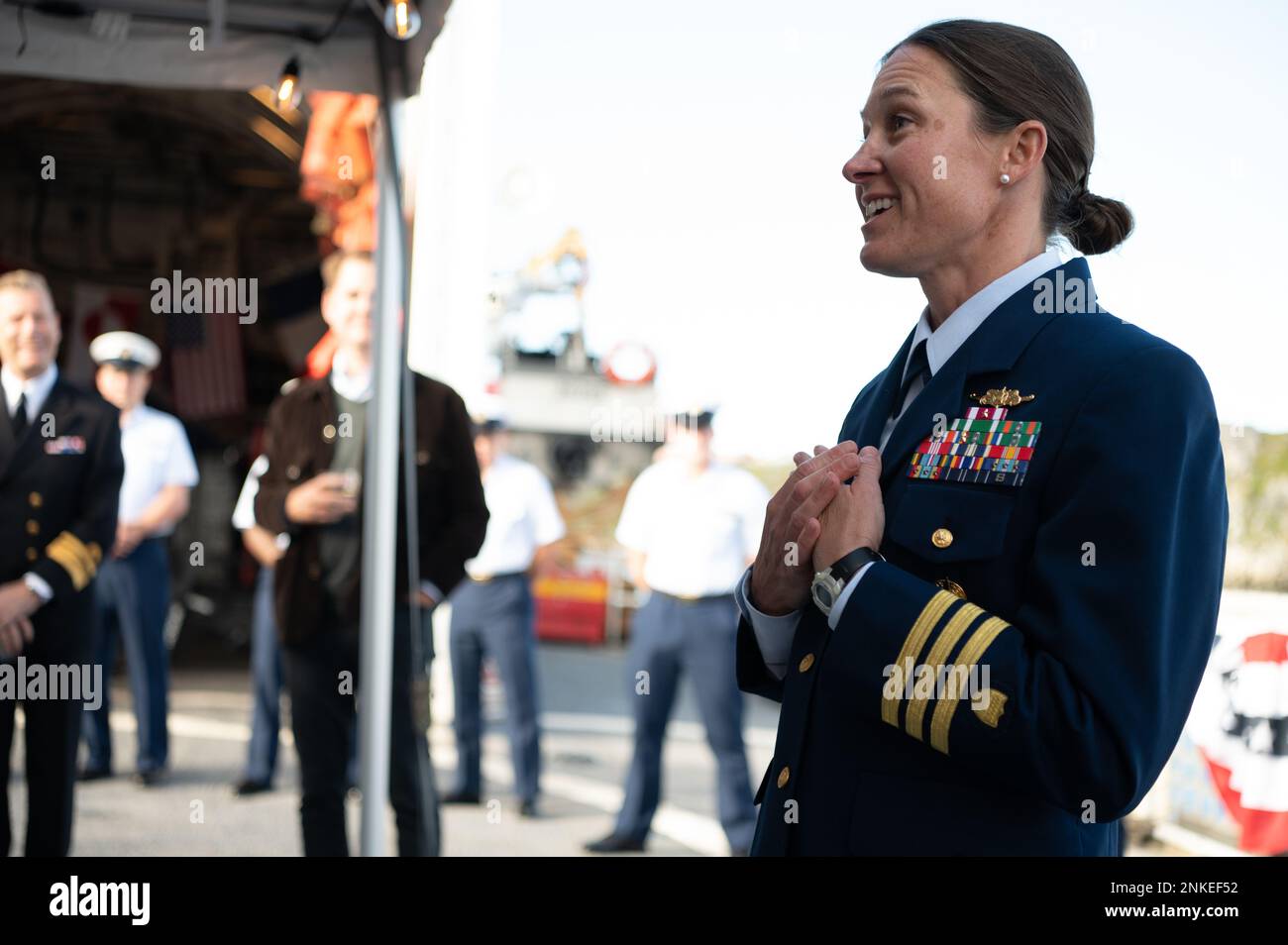 U.S. Coast Guard Cmdr. Brooke Millard, commanding officer of USCGC Bear ...