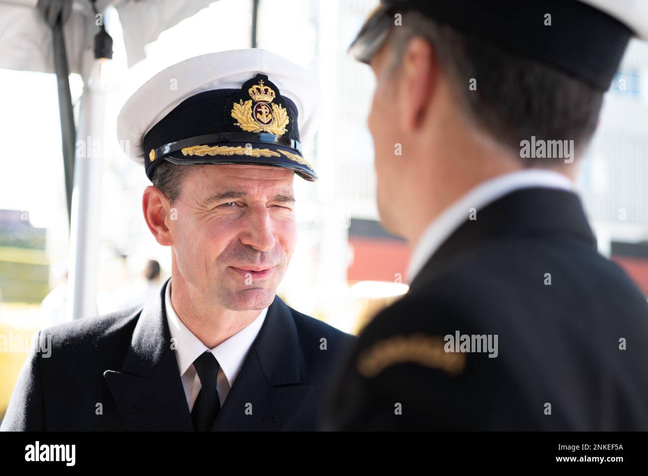 Royal Danish Navy Officer Martin Bastrup, executive officer of HDMS ...