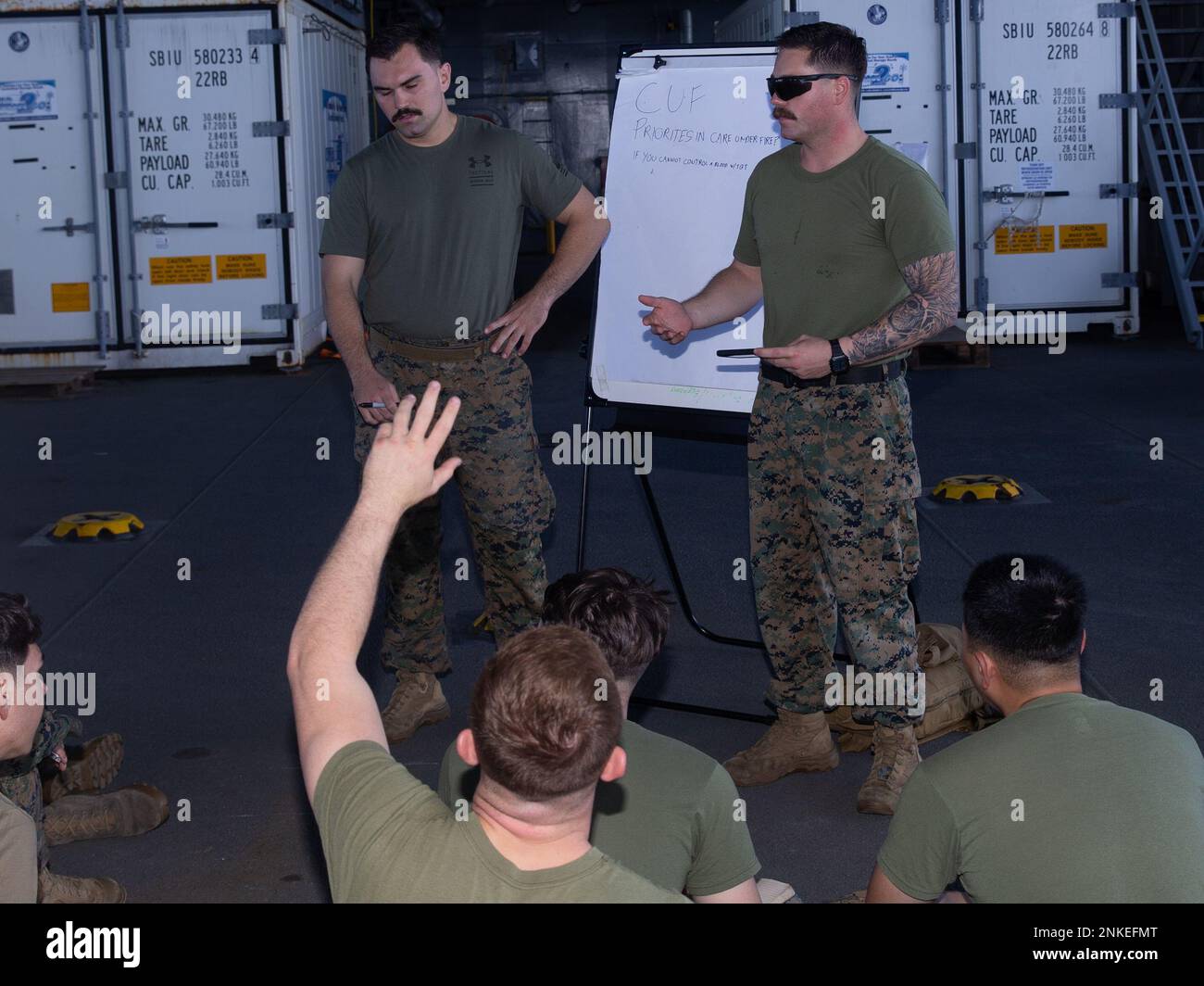 U.S. Marines and U.S. Navy Sailors with Battalion Landing Team 2/5 ...