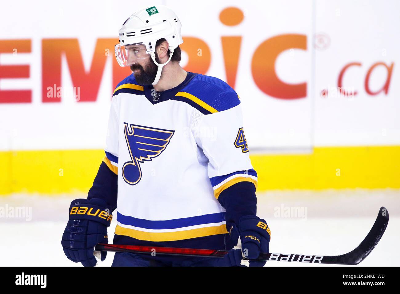 NHL profile photo on St. Louis Blues player Nick Leddy at a game ...