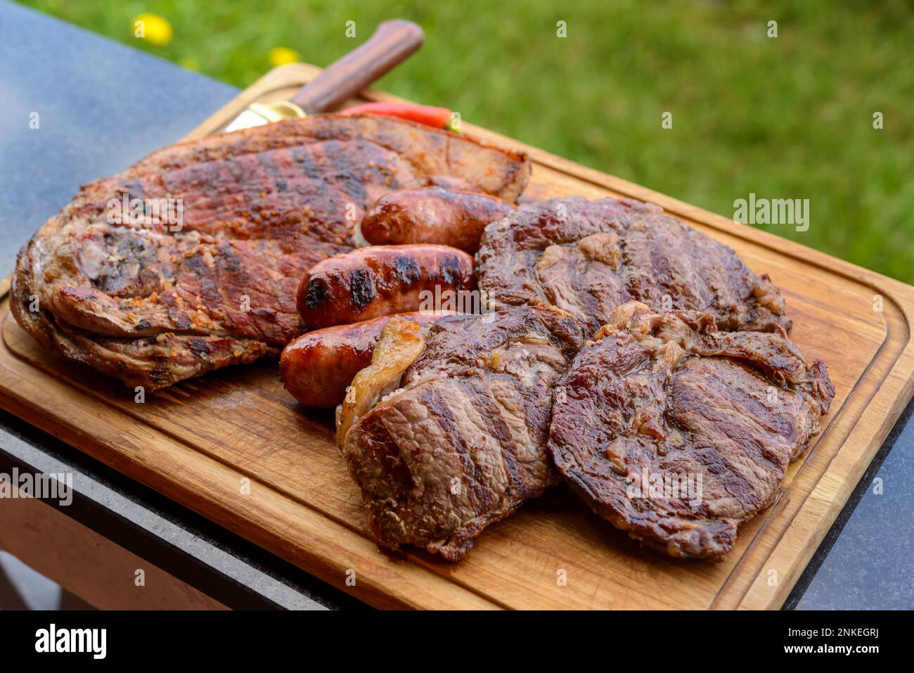 Brazilian bbq family barbecue hi-res stock photography and images - Alamy