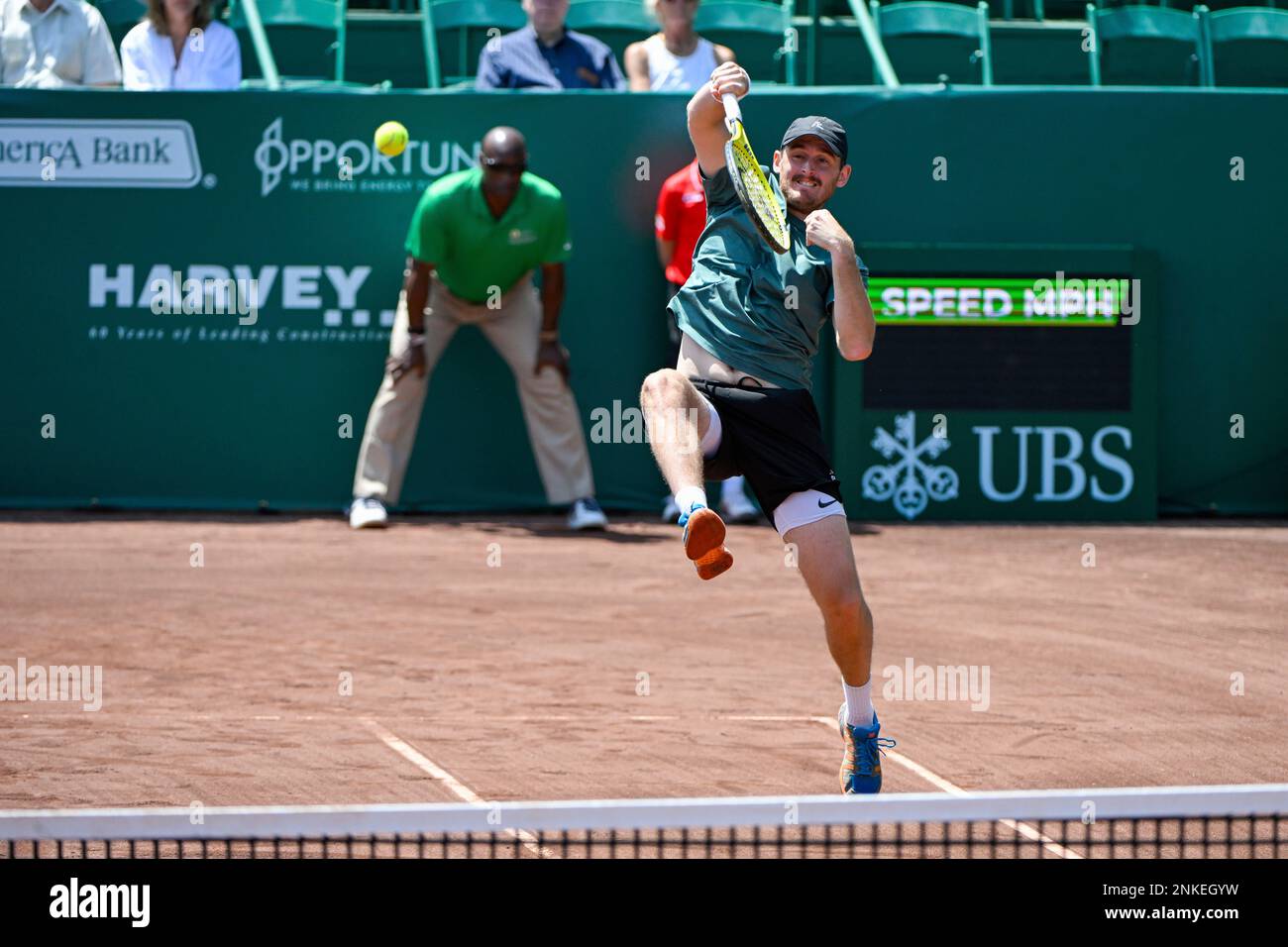 HOUSTON, TX - APRIL 06: Jackson Withrow (USA) hits an overhead during ...
