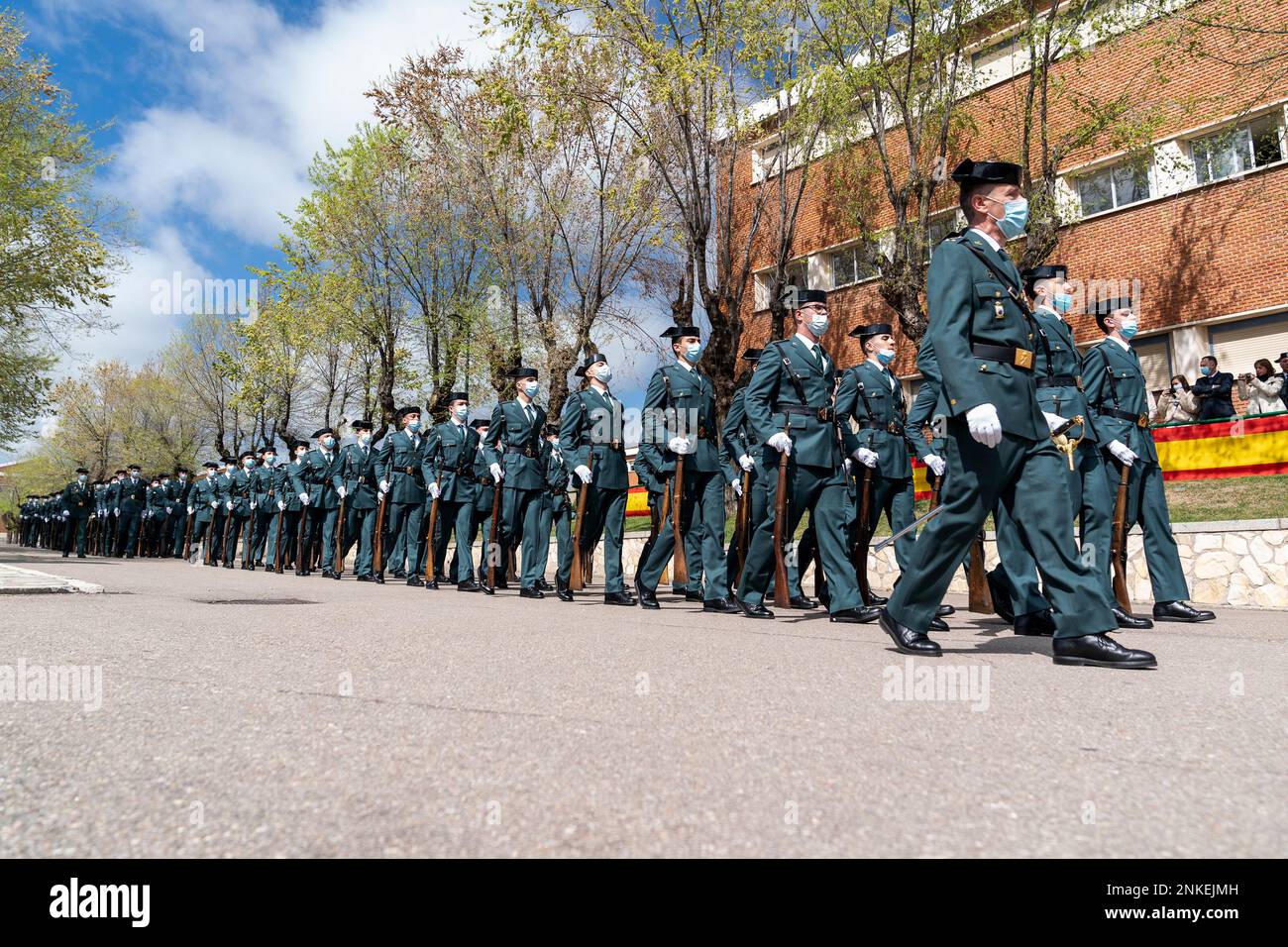 Parade of Civil Guards, in the act of swearing of the flag of the 168th ...