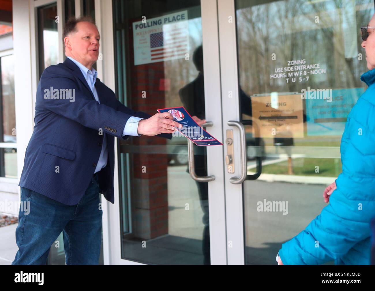 Libertarian candidate Paul Cwalina campaigns outside of the Butler Top ...