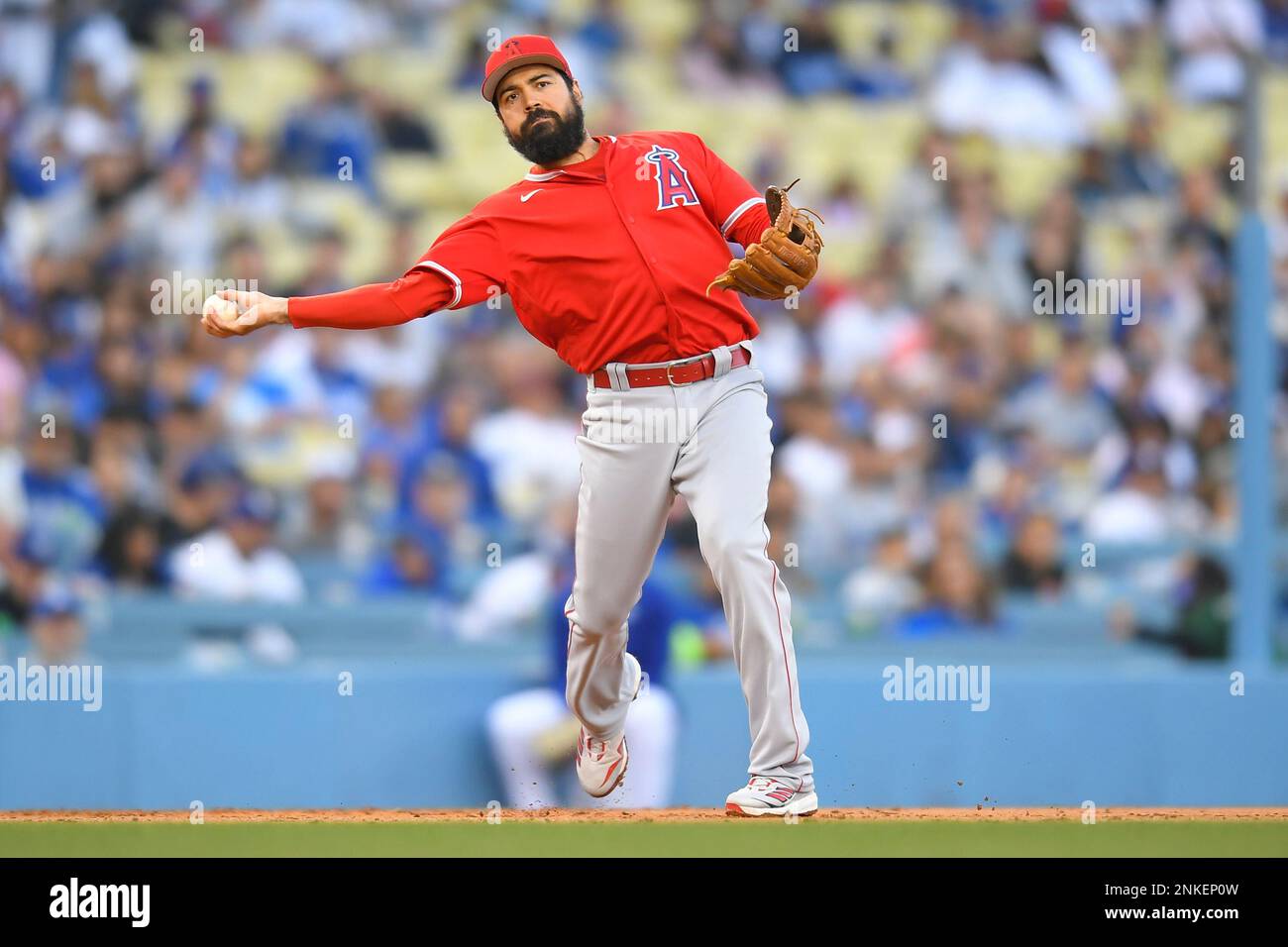 LOS ANGELES, CA - APRIL 04: Los Angeles Angels third baseman Anthony ...