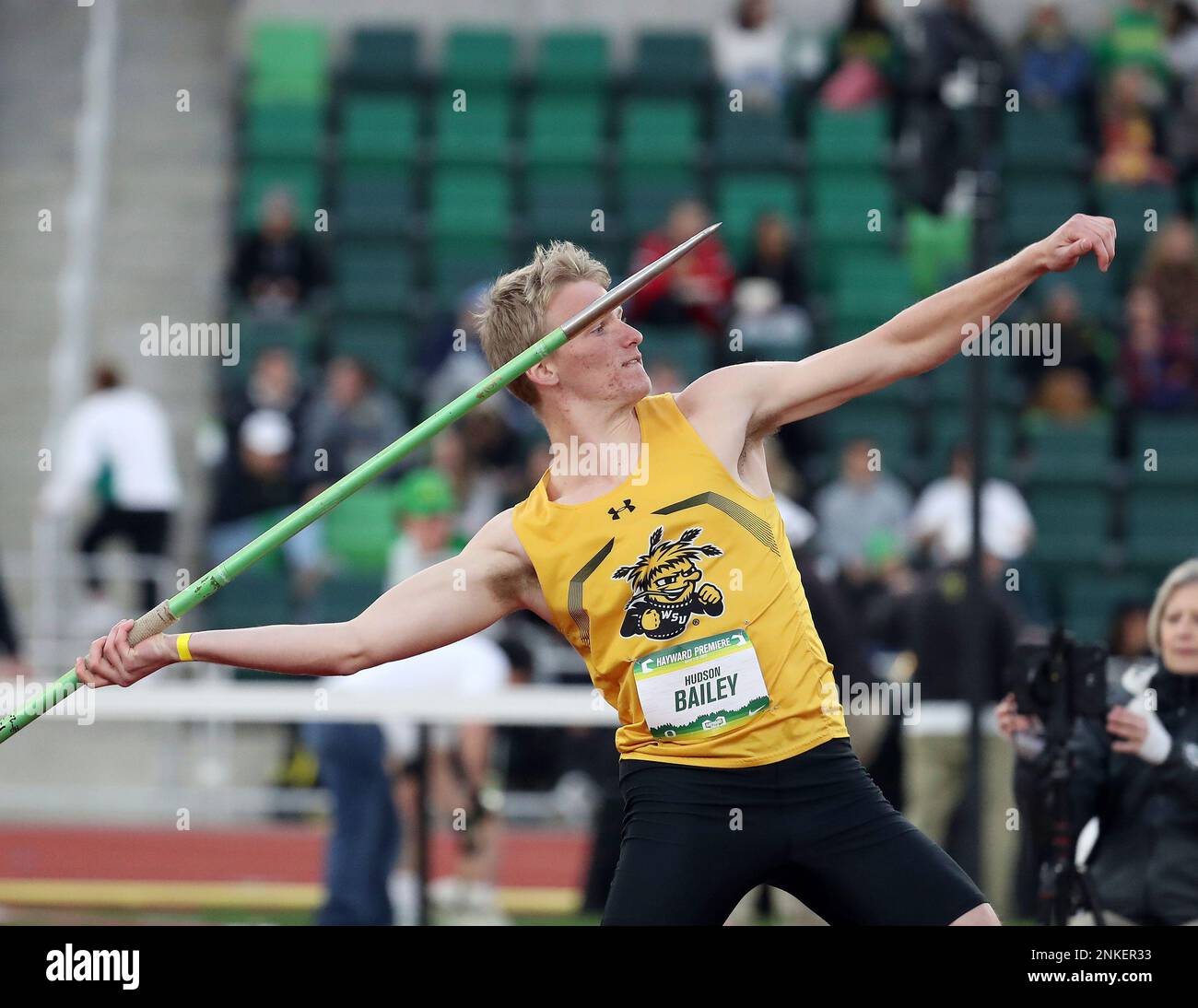 April 1, 2022: Hudson Bailey of Wichita State University competes in ...