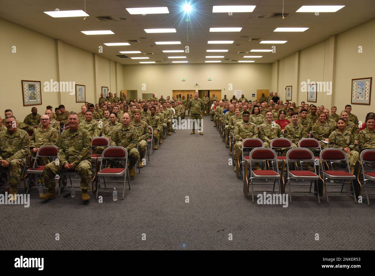 Members of the 117th Mission Support Group pose for a photo at Sumpter ...
