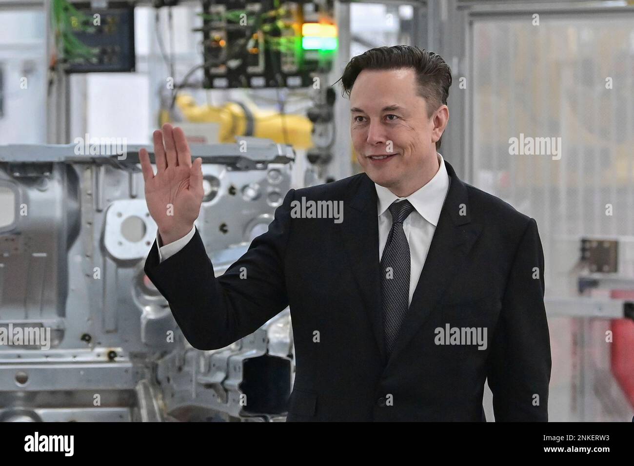 FILE - Tesla CEO Elon Musk attends the opening of the Tesla factory ...