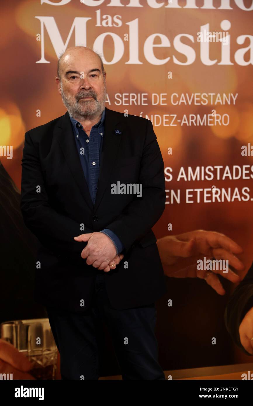 Actor Antonio Resines posing during the presentation of his new series ...