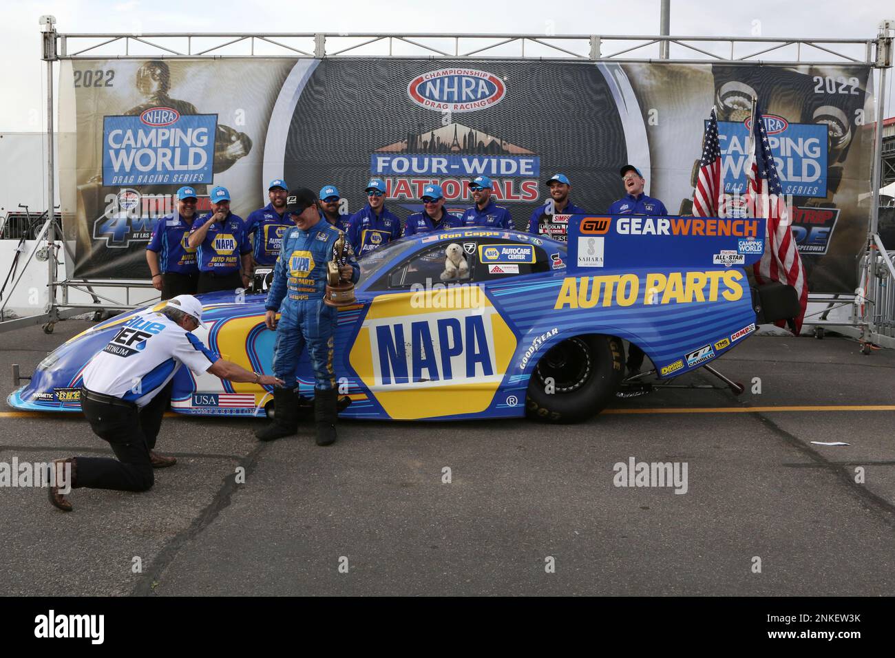 LAS VEGAS, NV - APRIL 03: Ron Capps (1 FC) NAPA Auto Parts NHRA Funny ...