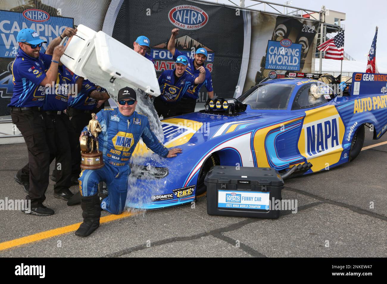 LAS VEGAS, NV - APRIL 03: Ron Capps (1 FC) NAPA Auto Parts NHRA Funny ...