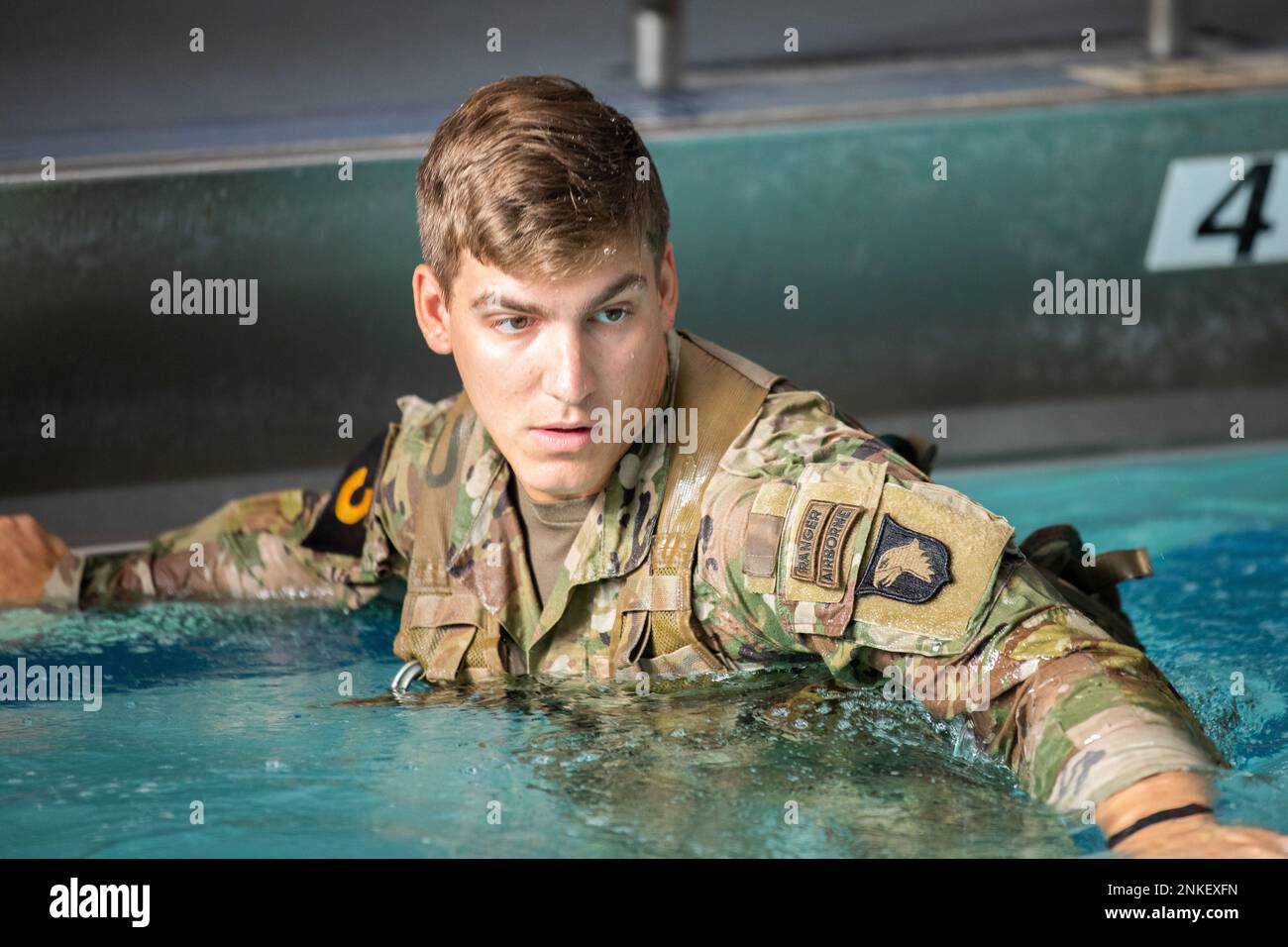 U.S. Army Sgt. Andrew Row, an infantryman assigned to 1-502 Infantry ...
