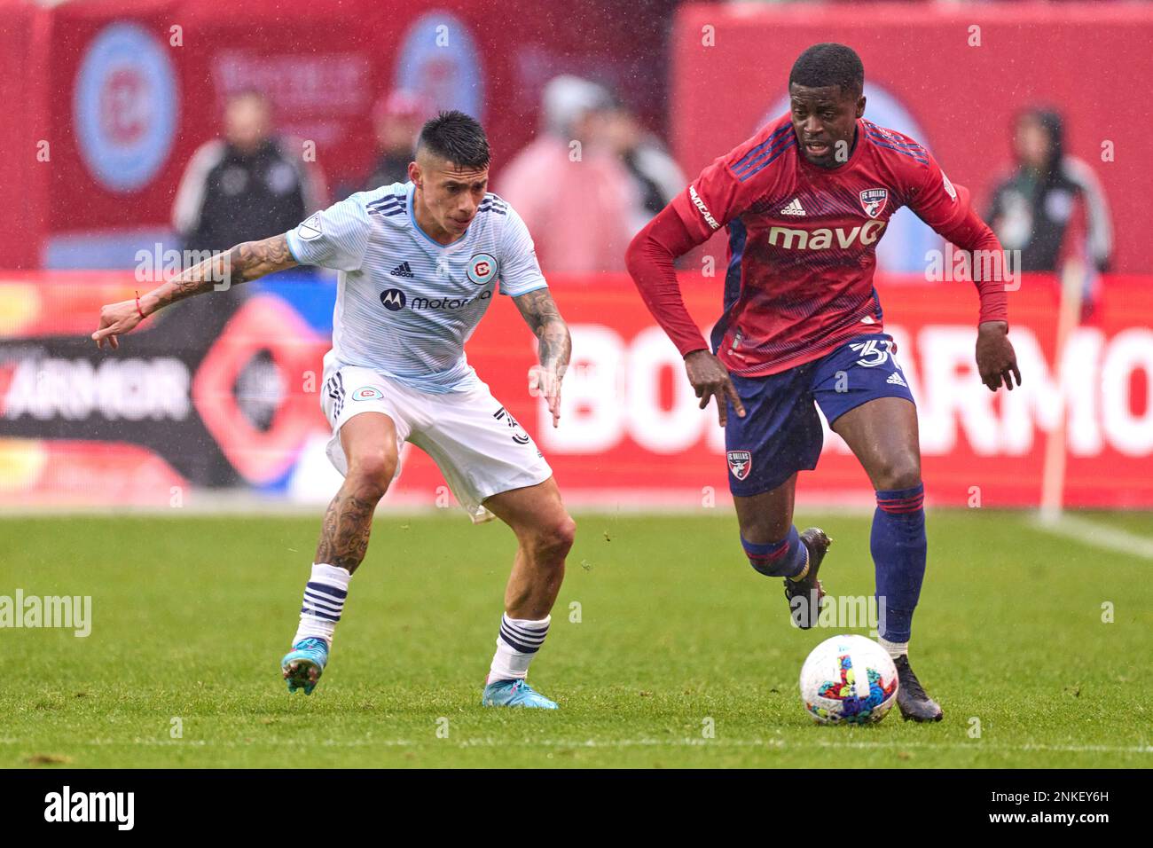 CHICAGO, IL - APRIL 02: FC Dallas defender Nanú (31) battles with ...