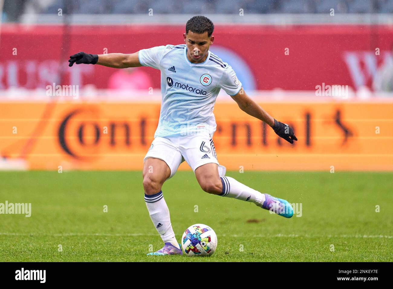 CHICAGO, IL - APRIL 02: Chicago Fire defender Miguel Ángel Navarro (6 ...