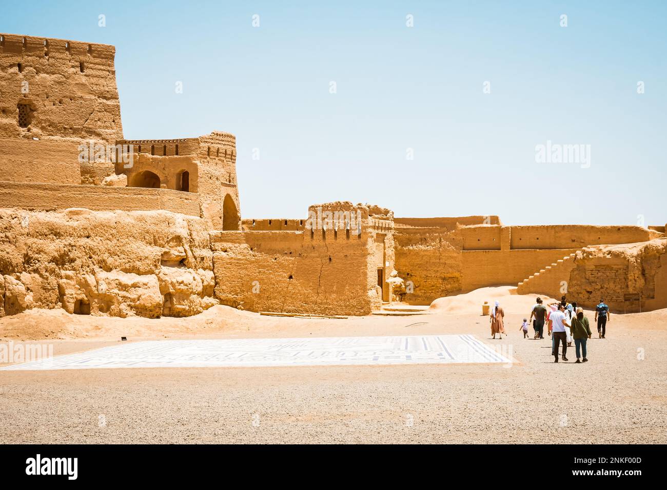The ancient Narin Qal'eh (Qaleh) clay castle in the centre of Meybod ...