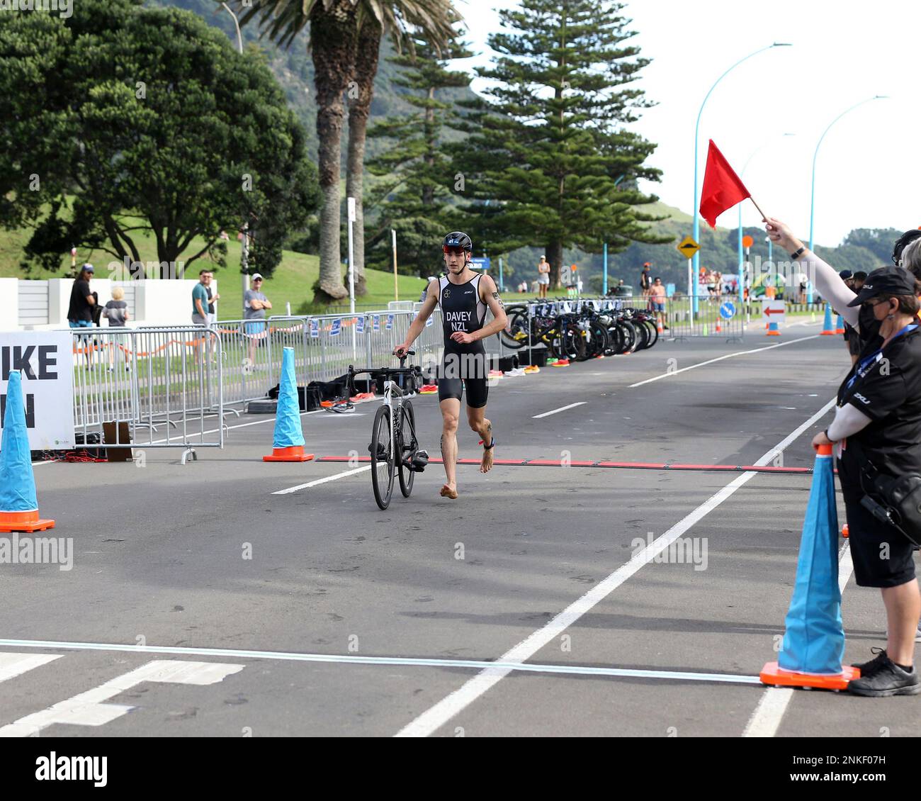 Christian Davey, of New Zealand, at the ITU World Triathlon 2022 ...