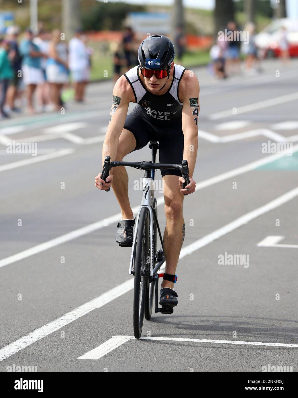 Christian Davey, of New Zealand, at the ITU World Triathlon 2022 ...