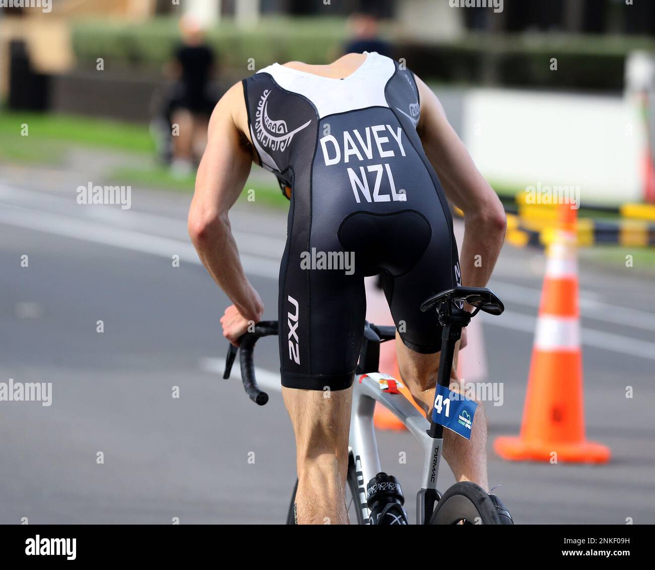 Christian Davey, of New Zealand, at the ITU World Triathlon 2022 ...