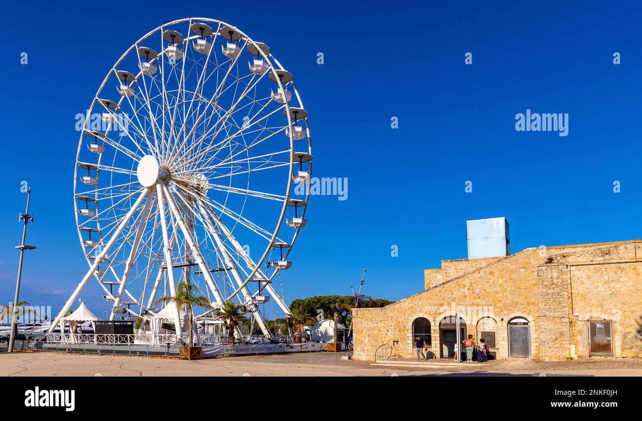 Antibes, France - August 4, 2022: Grand Ferris Wheel Grande Roue at ...