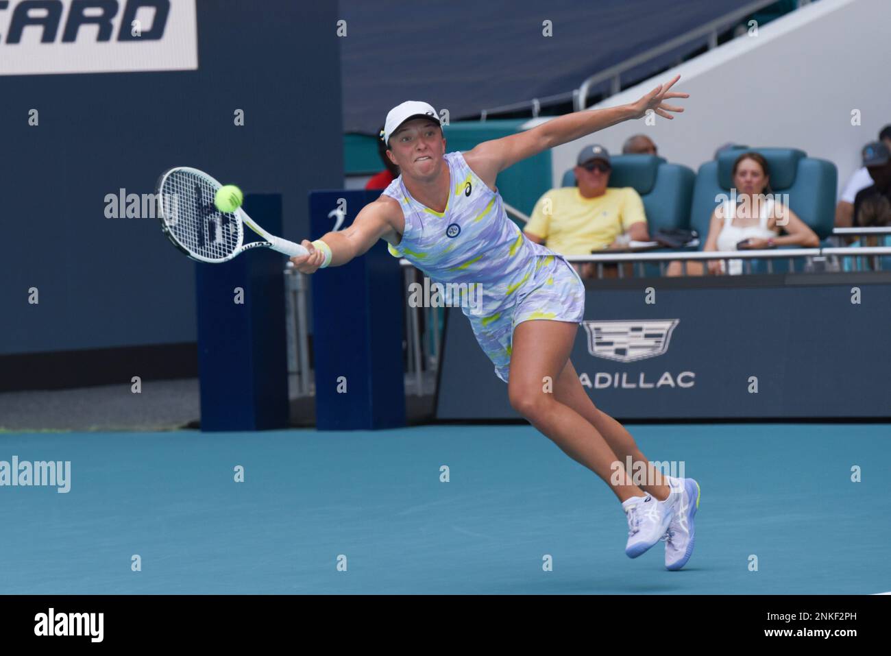 MIAMI GARDENS, FL - APRIL 2: Iga Swiatek of Poland during the Women's ...