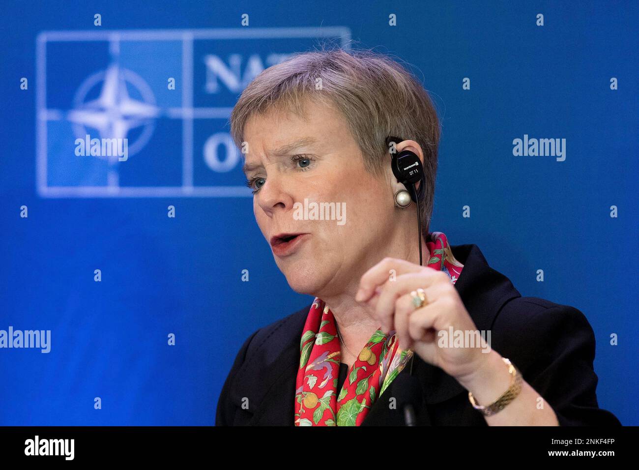 FILE - NATO Deputy General Secretary Rose Gottemoeller speaks during a ...