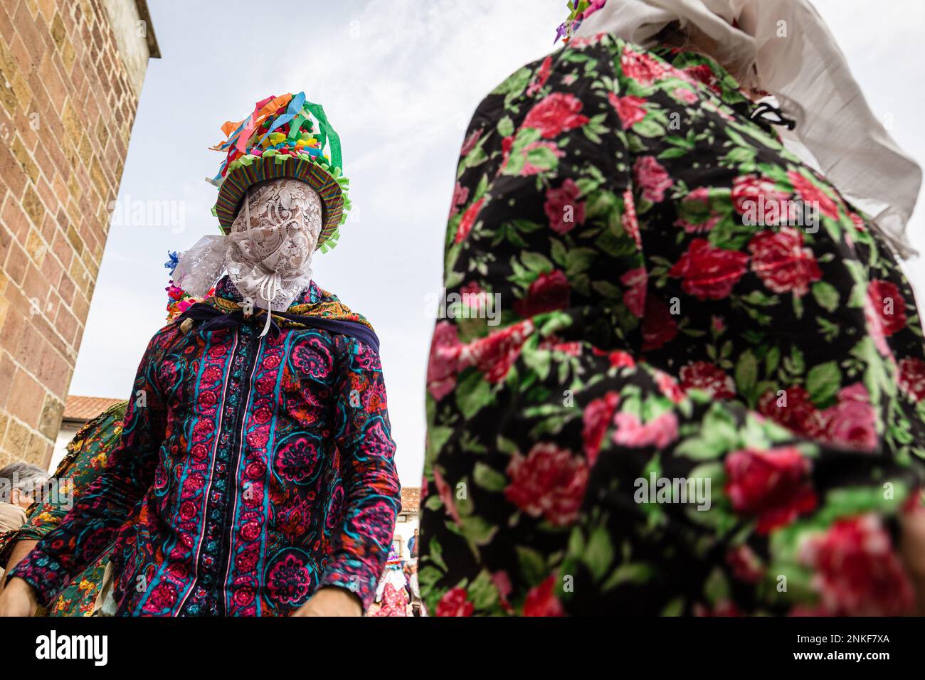 Lantz, Spain. 21st Feb, 2023. Two Txatxos, characters that represent ...
