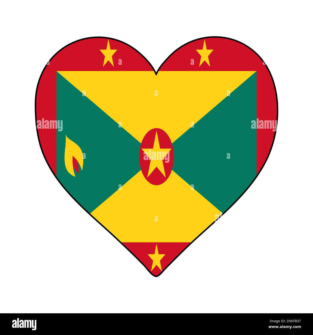 Grenada Heart Shape Flag. Love Grenada. Visit Grenada. Caribbean. Latin ...