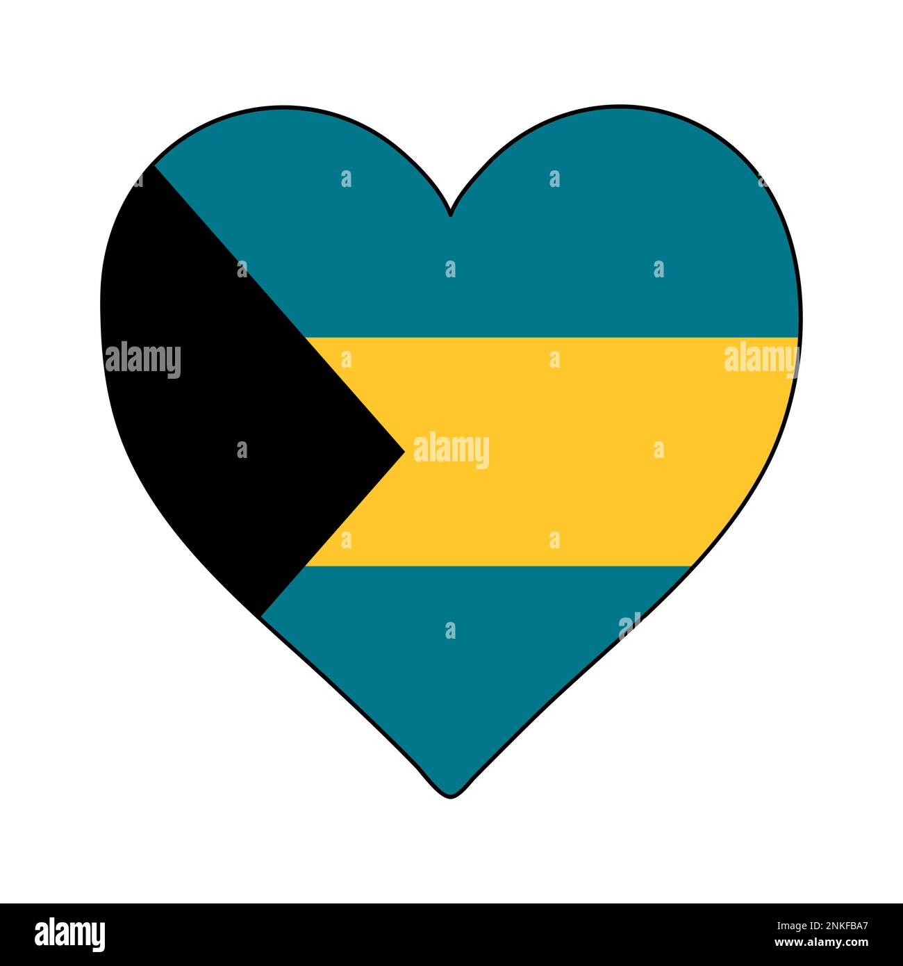 Bahamas Heart Shape Flag. Love Bahamas. Visit Bahamas. Caribbean. Latin ...