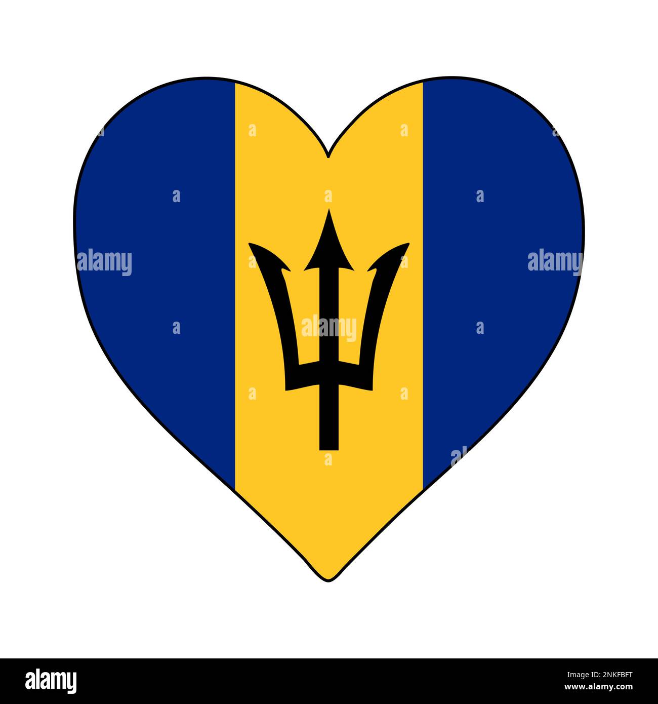 Barbados Heart Shape Flag. Love Barbados. Visit Barbados. Caribbean ...