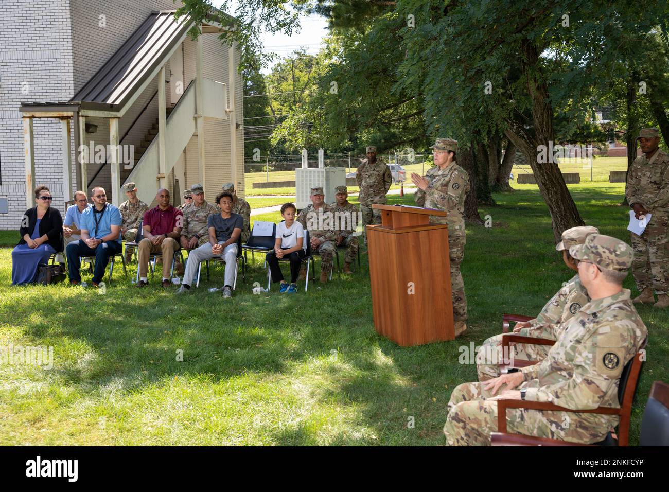 U.S. Army National Guard Col. Kristine Henry, the outgoing commander of ...