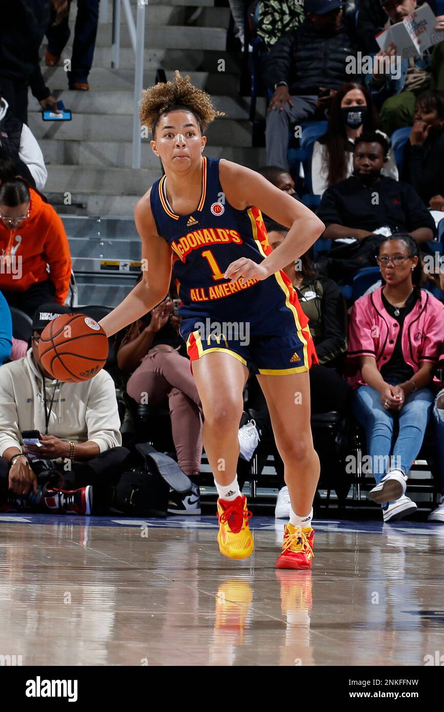 CHICAGO, IL - MARCH 29: McDonalds All Americans Kiki Rice (1) brings ...