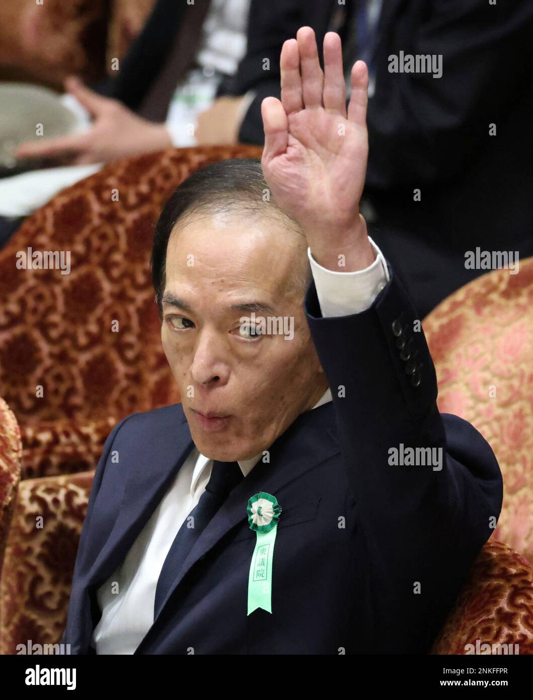 Incoming Bank of Japan Governor Kazuo Ueda attends the Lower House ...
