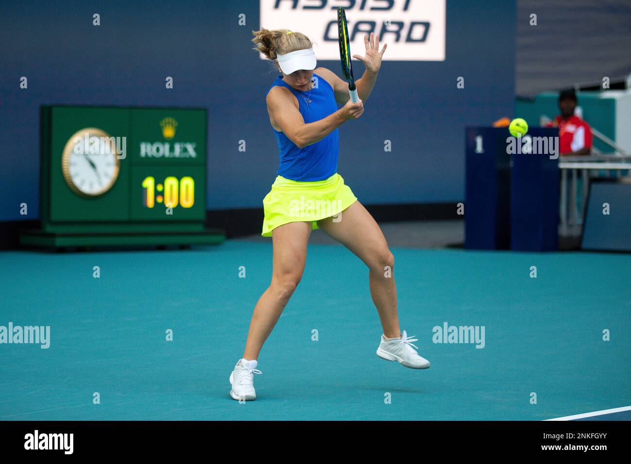 Daria Saville of Australia during the Miami Open Tennis tournament on ...