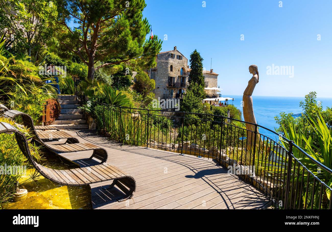 Eze, France - August 1, 2022: Exotic Botanic Garden Le Jardin de ...