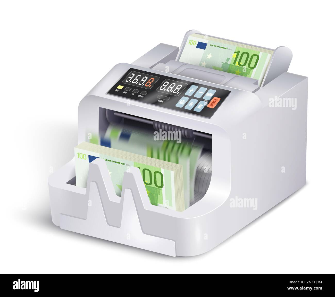 Cashier counting money Stock Vector Images - Alamy