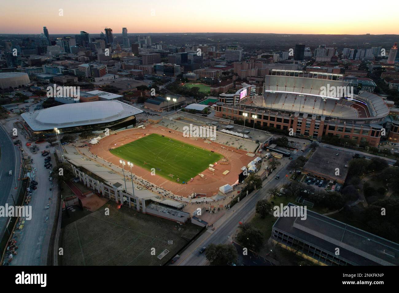 Mike A Myers Stadium At Night