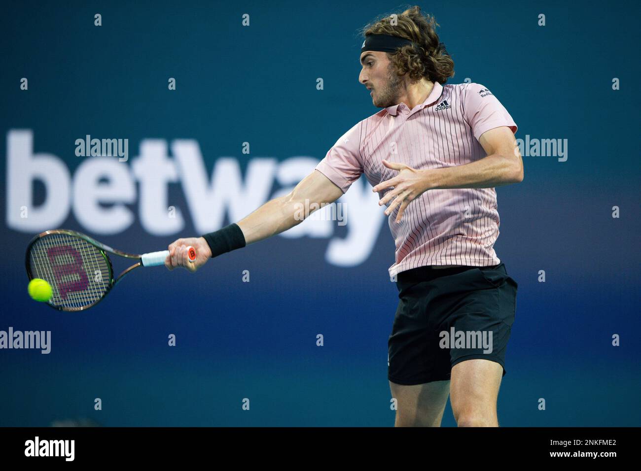 Stefanos Tsitsipas of Greece during the Miami Open Tennis tournament on ...
