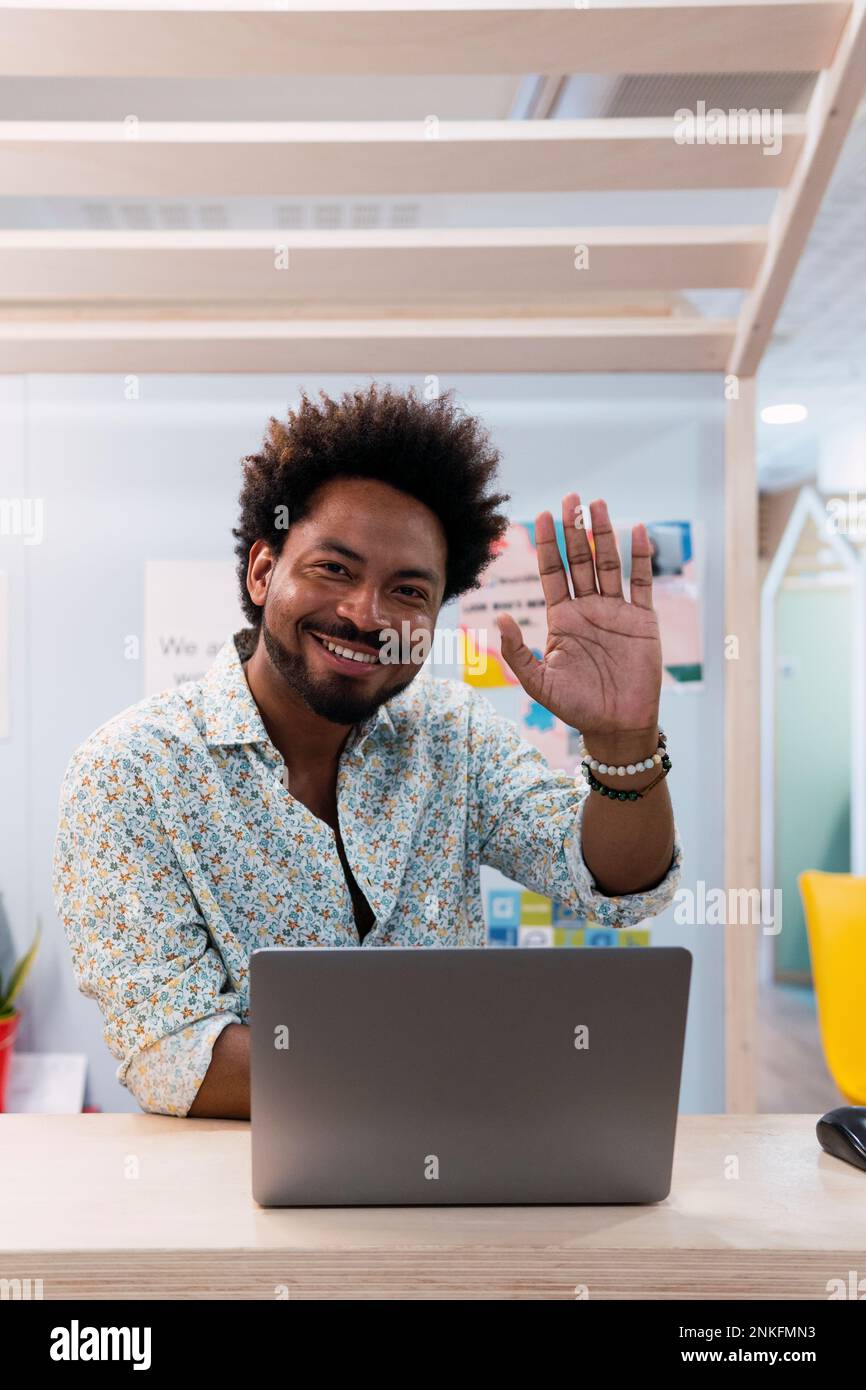 Waving portrait hi-res stock photography and images - Alamy