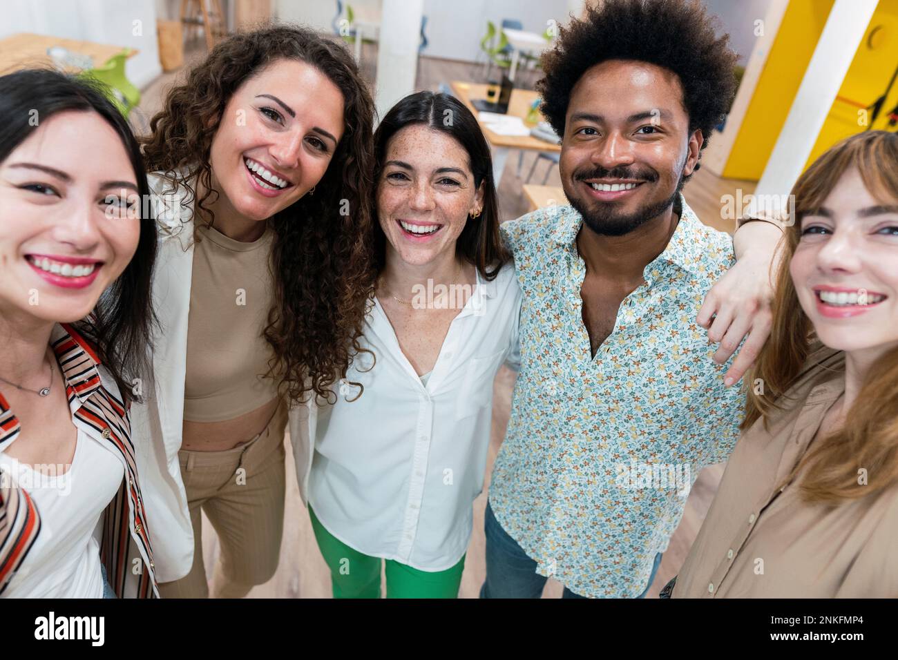 Portrait happy businessman team hi-res stock photography and images - Alamy