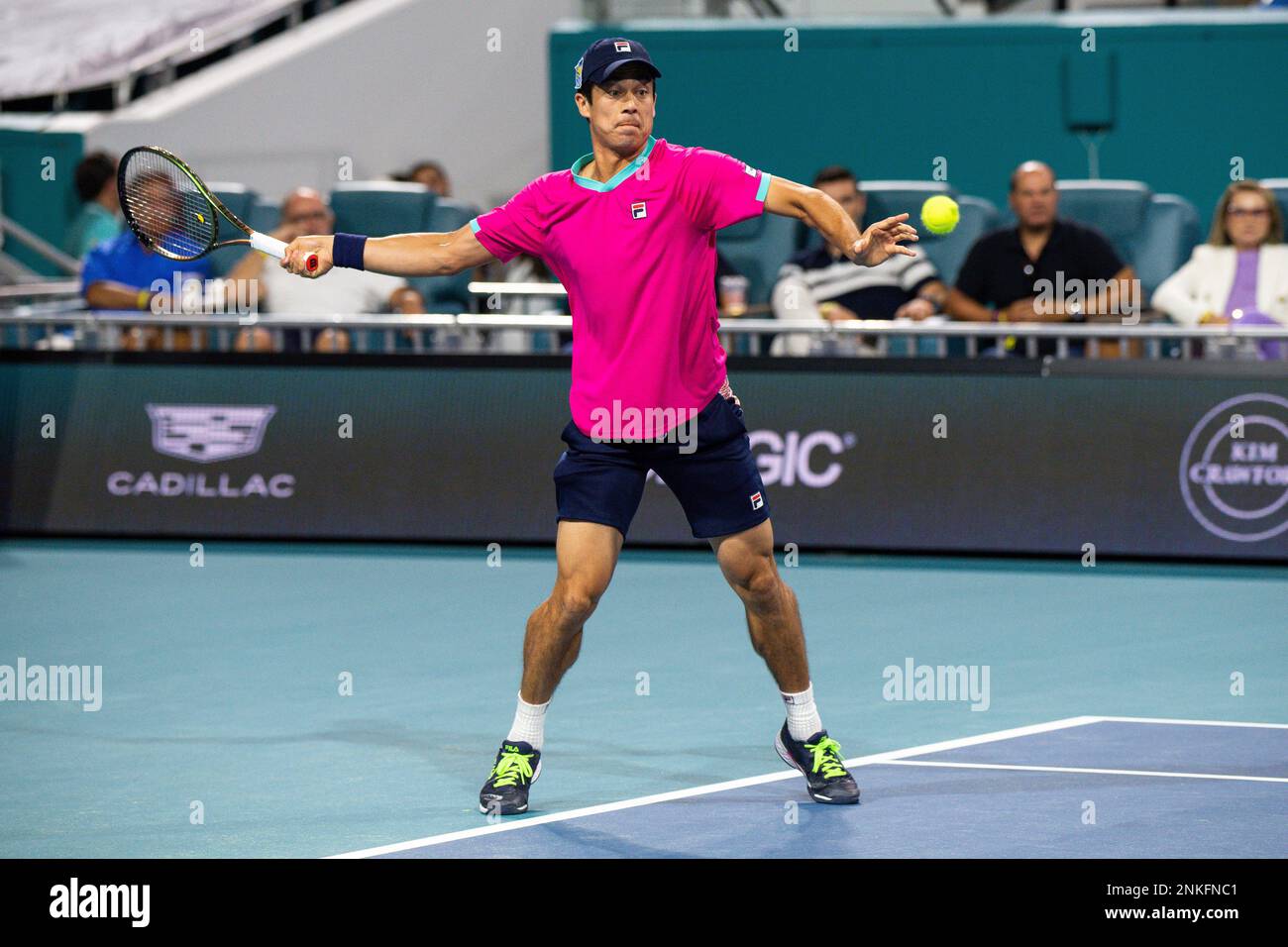Mackenzie McDonald of the United States during the Miami Open Tennis ...