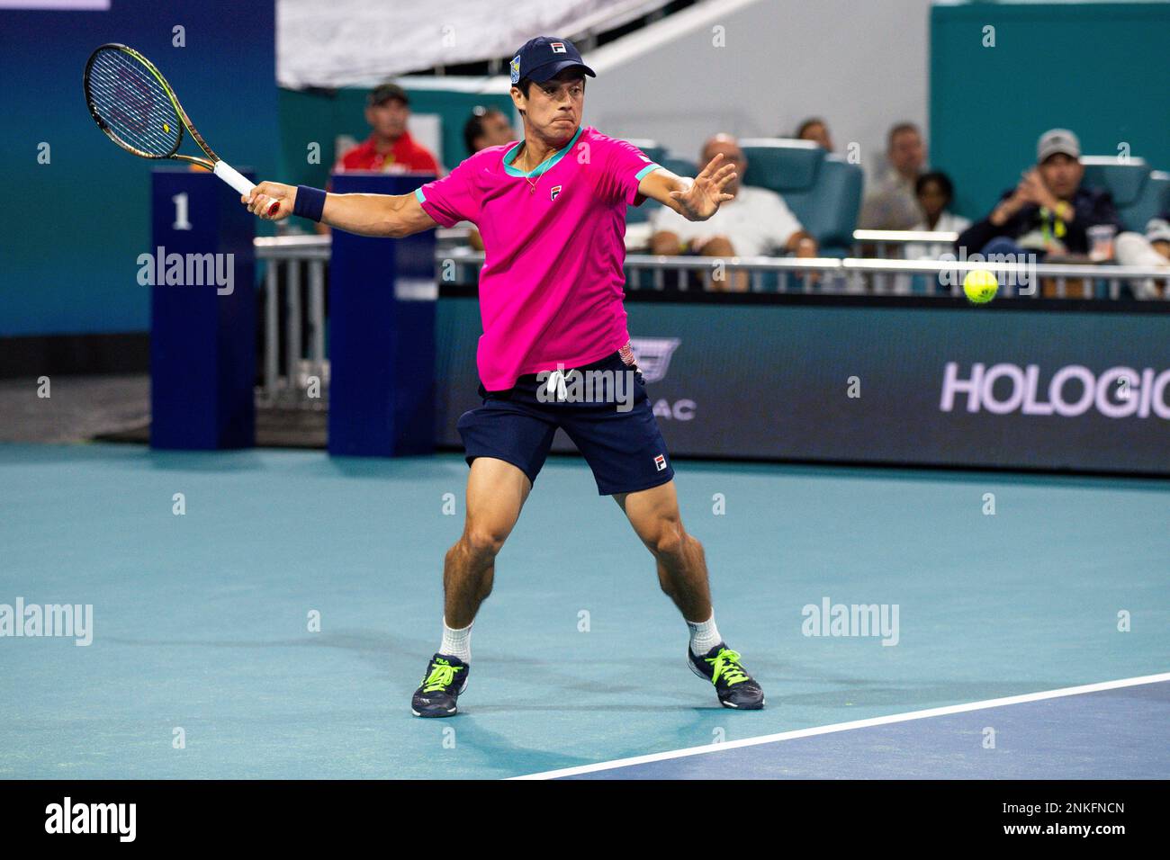 Mackenzie McDonald of the United States during the Miami Open Tennis ...