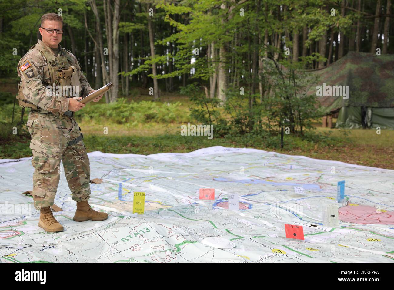 U.S. Army Maj. Brandon E. Sallee, Brigade Operations Officer-in-Charge ...