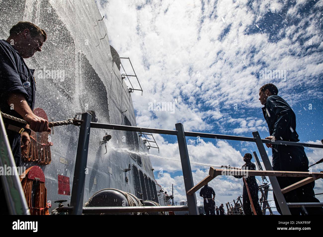 220814-N-OK195-0010 ATLANTIC OCEAN (Aug. 14, 2022) A Sailor assigned to ...