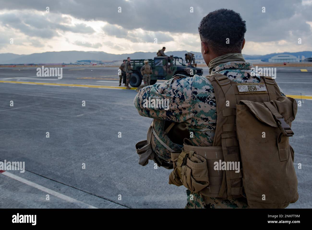 U.S. Marine Corps 1st Lt. Collin Bish, a platoon commander with Combat ...